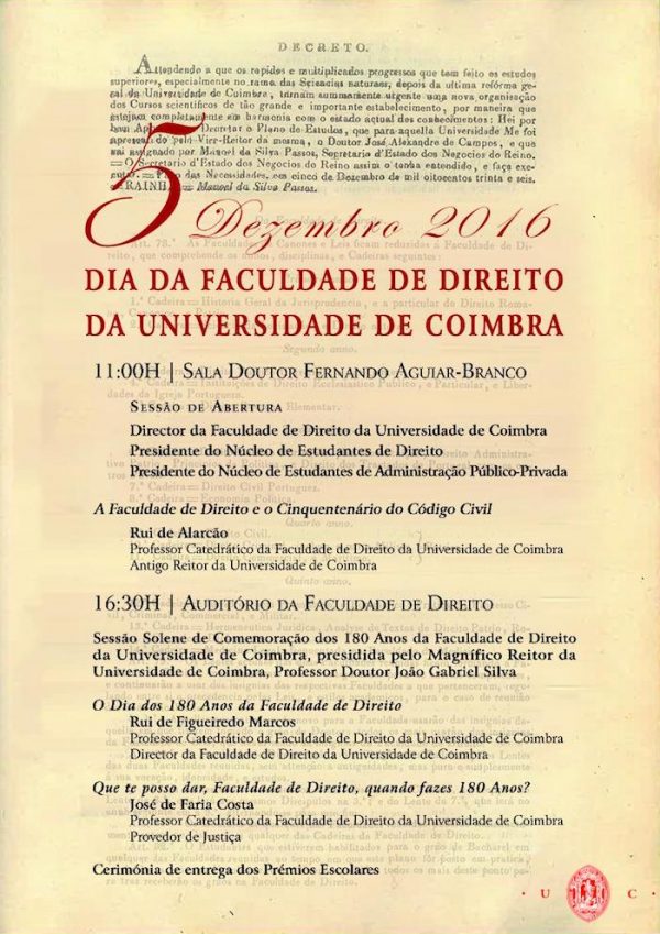 FDUC comemora 180º aniversário | UDIREITO | Portal Estudante de Direito